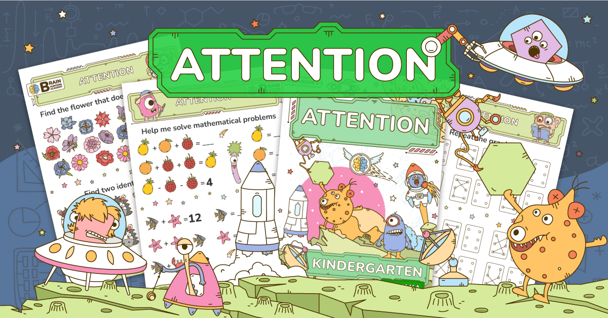 Attention Preschool Activity Workbook - BrainHunters Academy