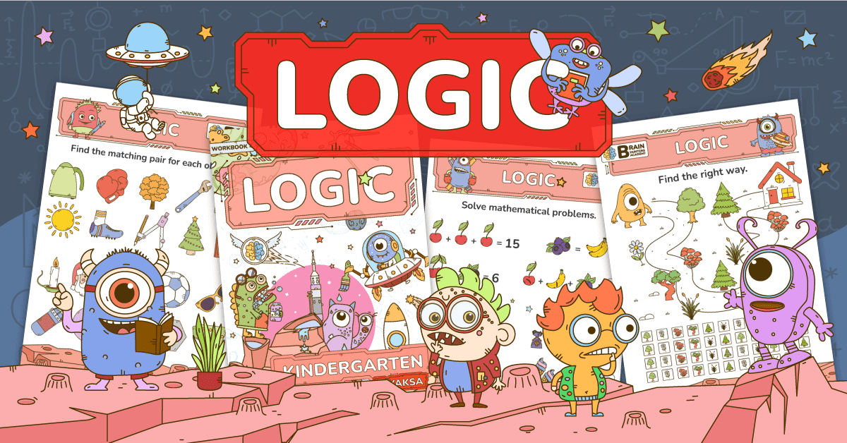 Logic Preschool Activity Workbook - BrainHunters Academy