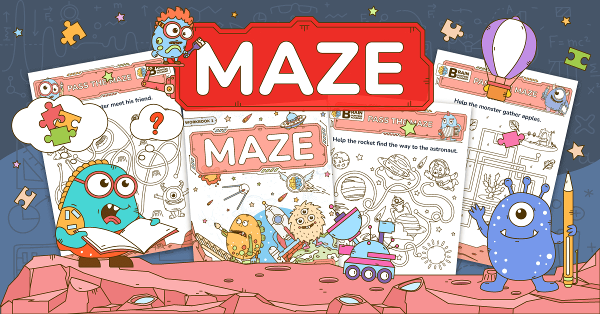 Maze Preschool Activity Workbook - BrainHunters Academy